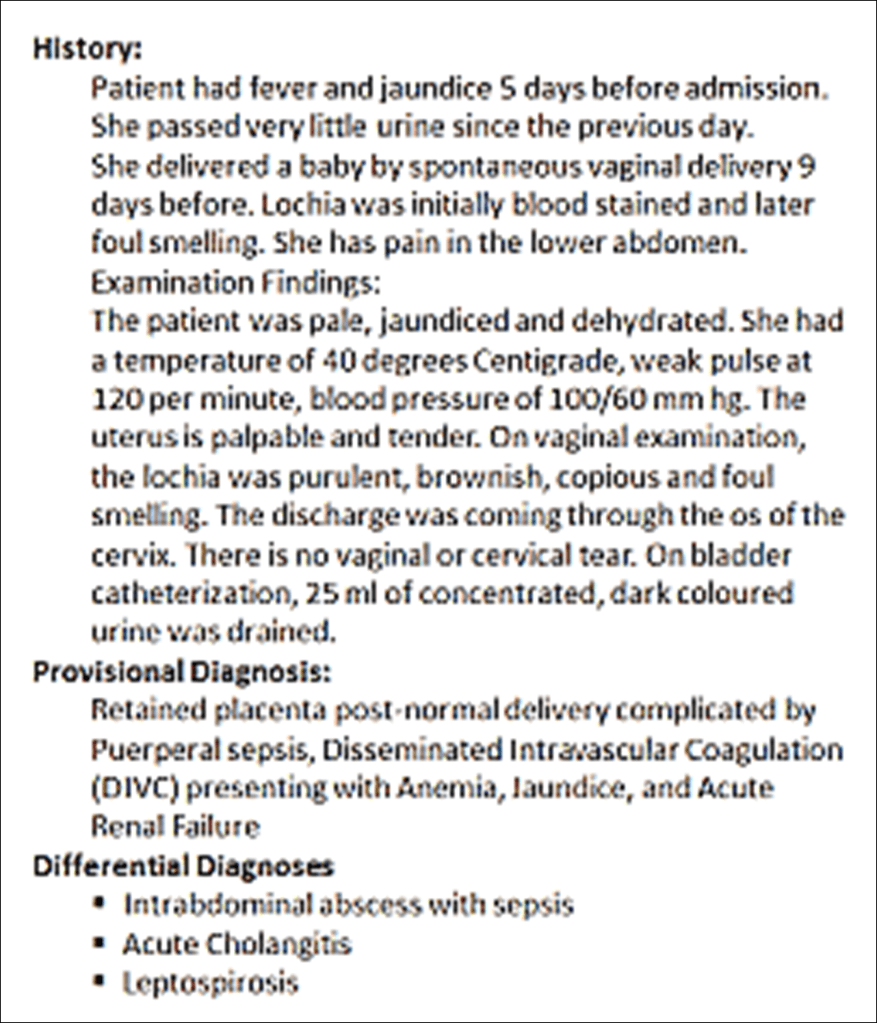 Formulation of Diagnosis | HEALTHCARE SERVICE DELIVERY