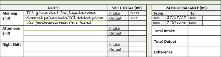 The Intake-Output Chart | HEALTHCARE SERVICE DELIVERY
