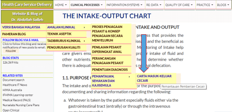 Penyediaan Rencana “Carta Masuk-Keluar Cecair” (Fluid Intake-Output ...